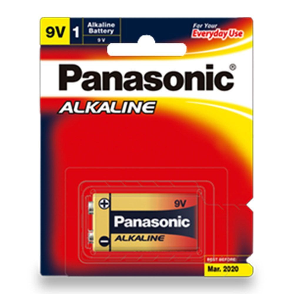6LR61T/1B - Panasonic Alkaline 9V Battery 1 Batteries per Blister Pack – The Security Outlet
