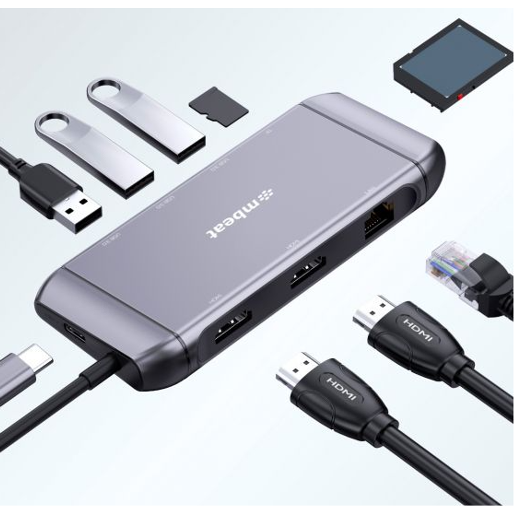 MB-UCD-X11 - mbeat Elite X11 Dual HDMI 9-in-1 USB-C Docking Station ...