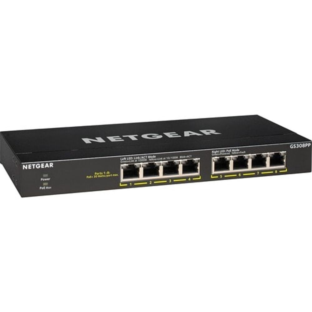 Netgear GS308PP Ethernet Switch - 8 Ports - 2 Layer Supported - 87.90 ...