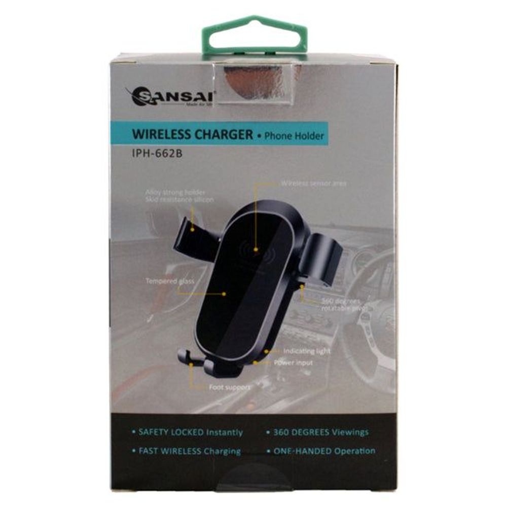 IPH-662B - Sansai Hands-free Car Vent Mount with Wireless Charging ...