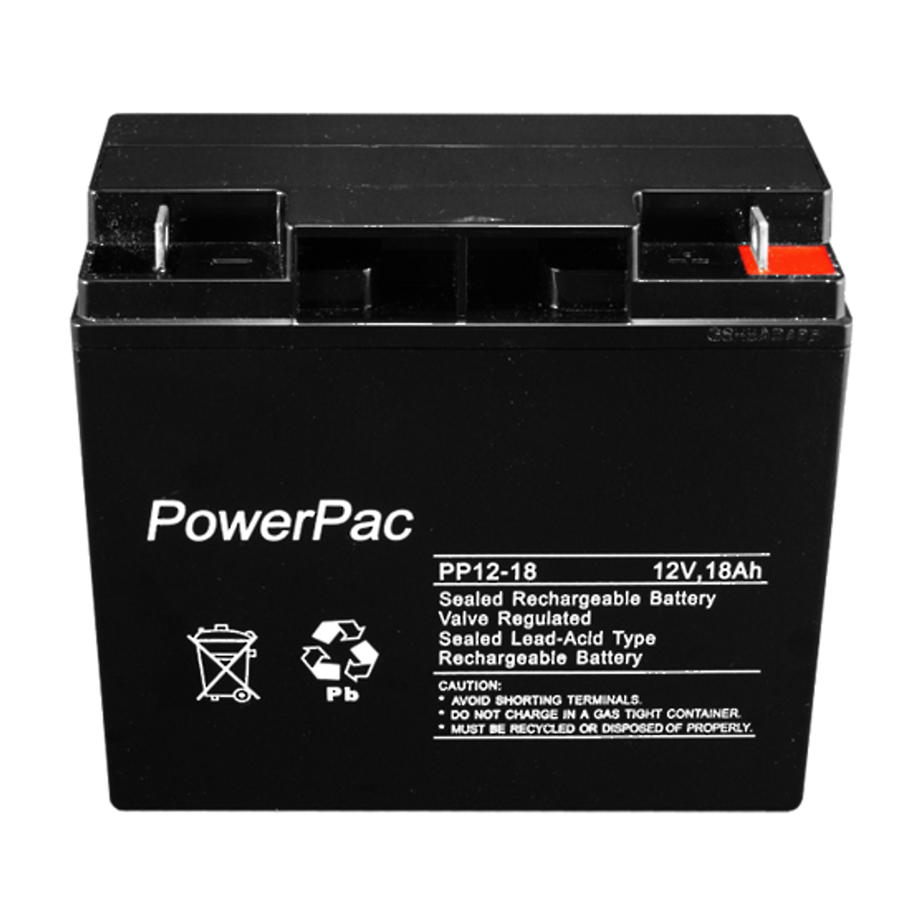 DM12-18PP - 12V 18A/H Powerpac Battery W=77mm X L=180mm X H=165mm – The ...