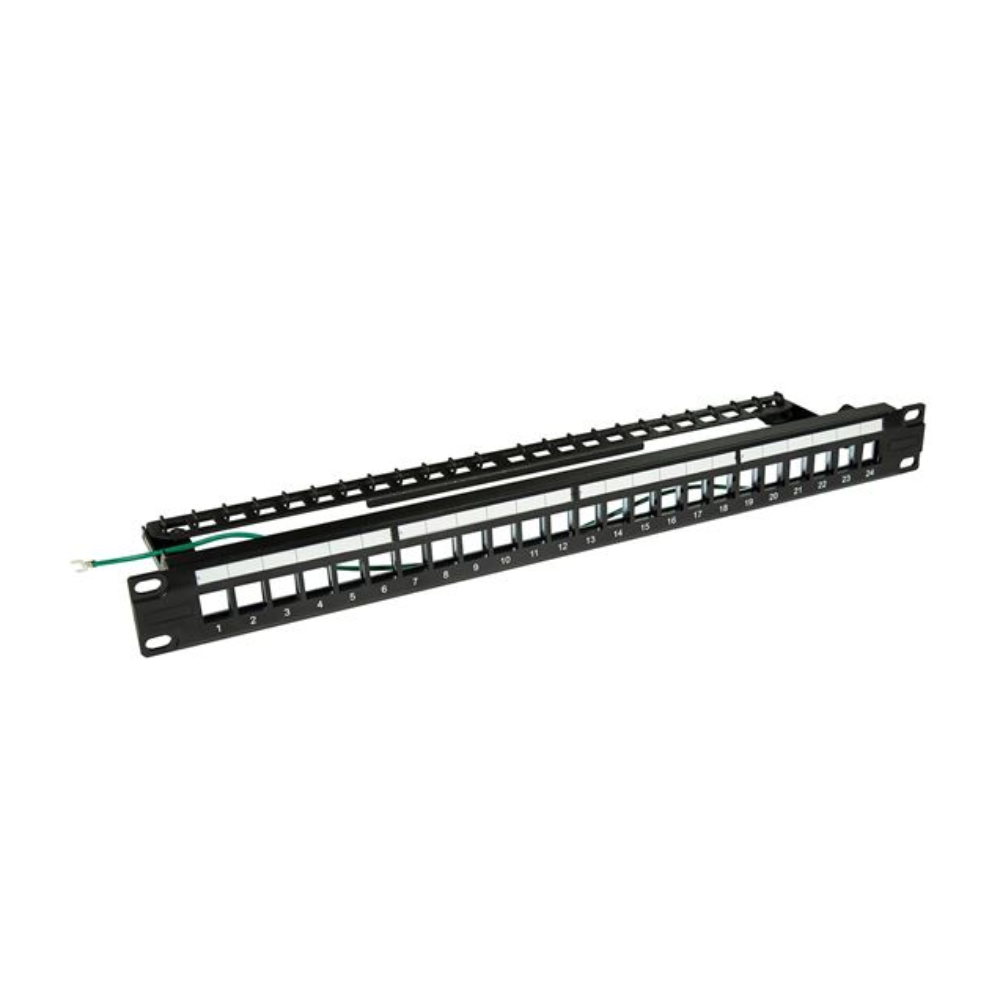 Dynamix PP-UKSTP-24RMB Horizontal 19 1RU Unloaded 24 Port STP Patch Pa ...