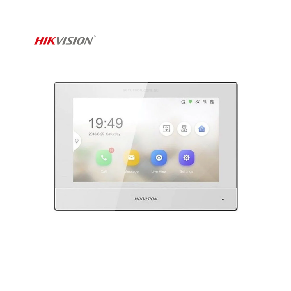 Hikvision DS-KH8520-WTE1-W IP Video Intercom Indoor Touchscreen Displa ...