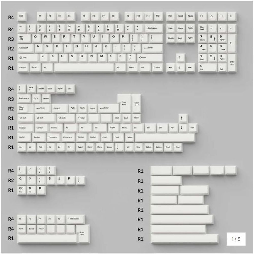 KEYC-PBT-11 - Keychron Double Shot Cherry PBT Keycap Full Keycap Set ...