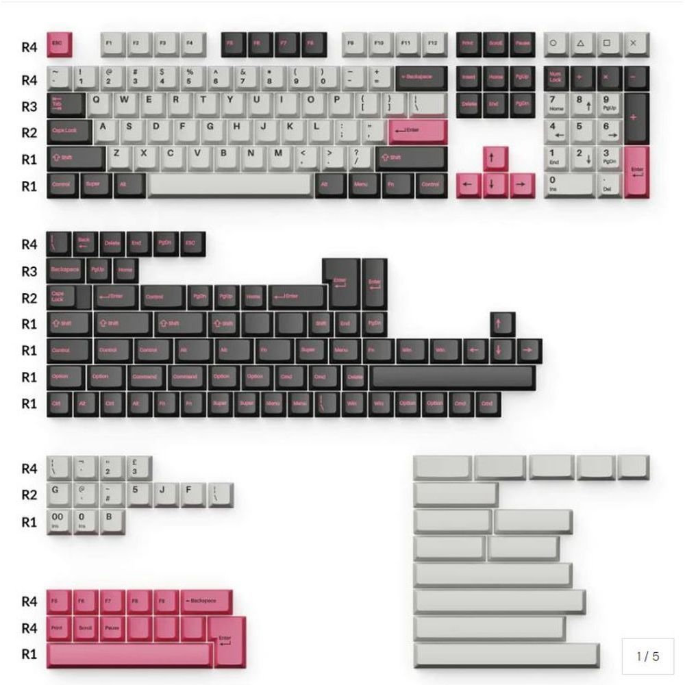 KEYC-PBT-15 - Keychron Double Shot Cherry PBT Keycap Full Keycap Set ...