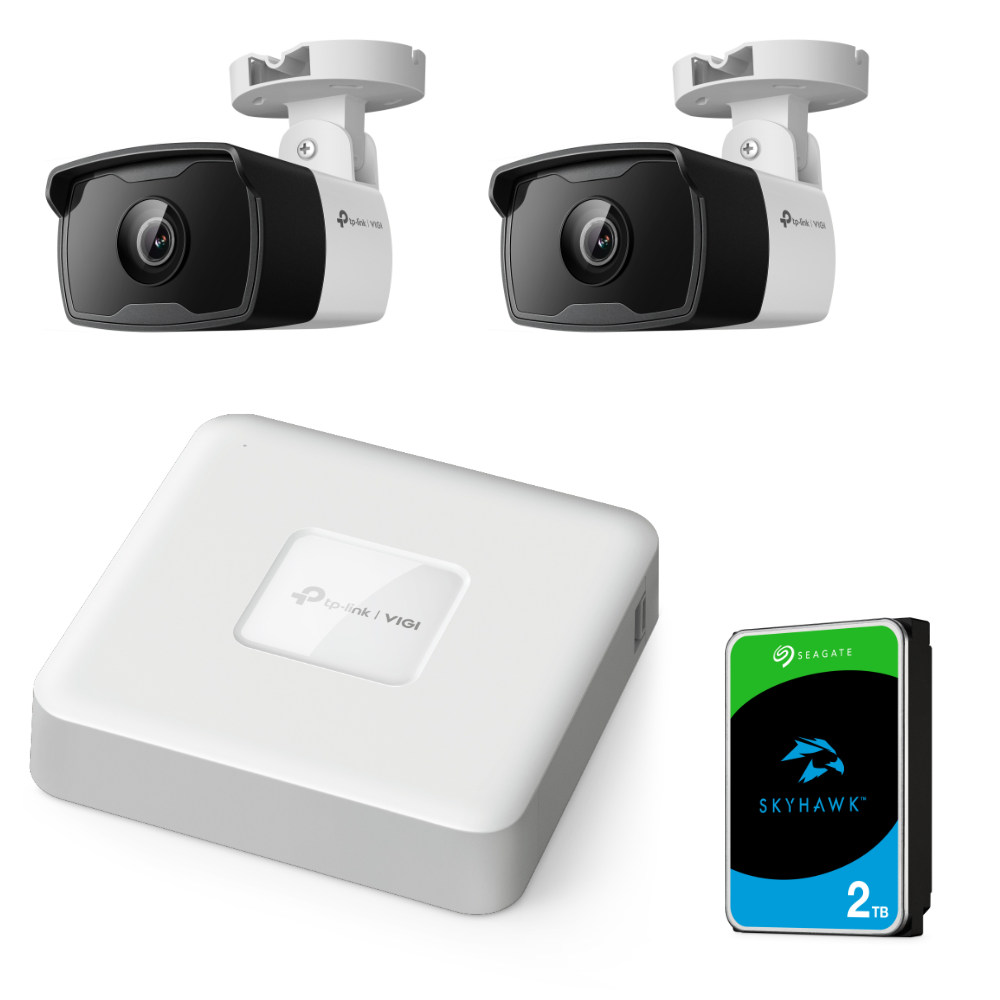 TP-Link Surveillance Kit - 4ch NVR + 2TB HDD + 2x Bullet Cameras – The ...