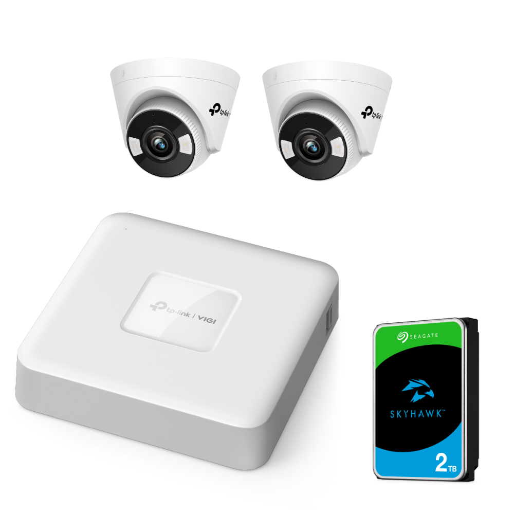 TP-Link Surveillance Kit - 4ch NVR + 2TB HDD + 2x Turret Cameras – The ...