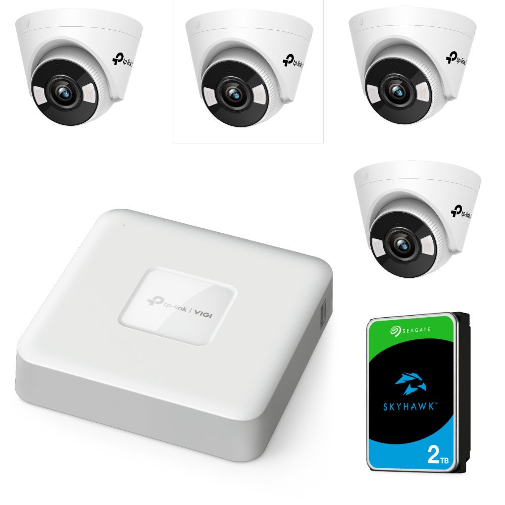 TP-Link Surveillance Kit - 4ch NVR + 2TB HDD + 4x Turret Cameras – The ...