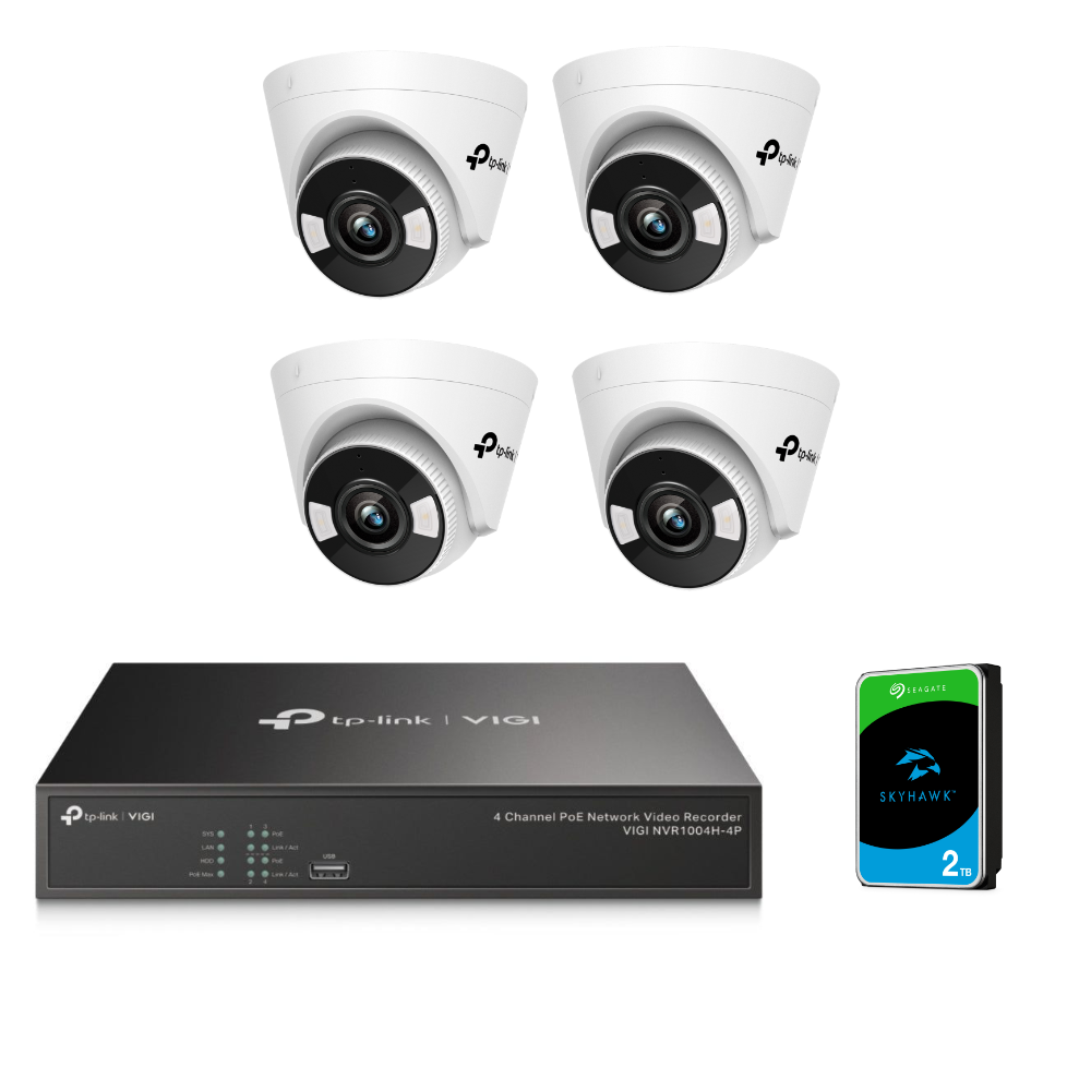 TP-Link Surveillance Kit - 8ch NVR + 2TB HDD + 4x Turret Cameras – The ...