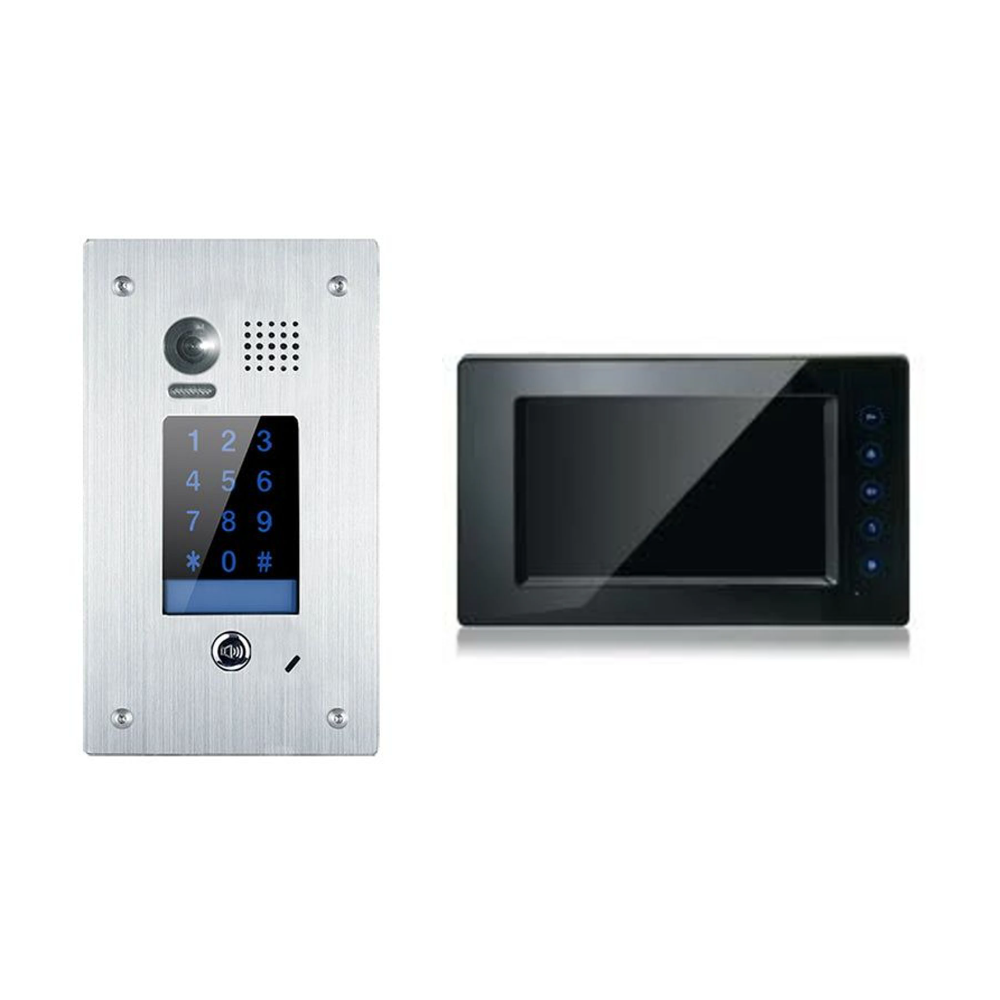 V-Tek-Kit1FM - V-Tek Video Intercom Kit - Flush Mount Keypad & 7" Moni ...
