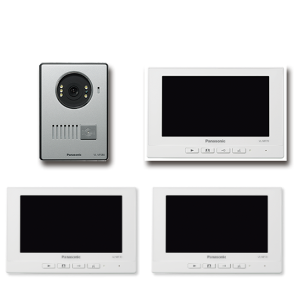 VL-SF70-3M - Panasonic Video Intercom kit with 3x 7" Colour Monitors ...