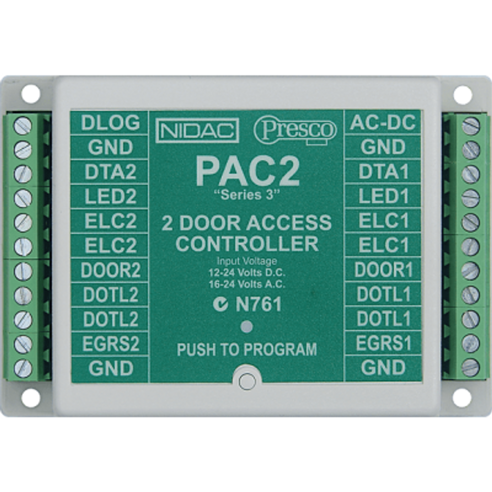 PAC2 - 2 x 5 amp electric relay, 2 x 1 amp alarm relay, 800 user codes ...