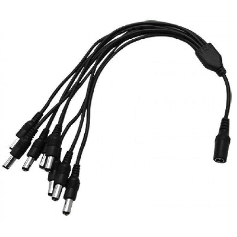 iSecure CC6100-8 1-In (Female) To 8-Out (Male) 8-Way DC Power Splitter ...