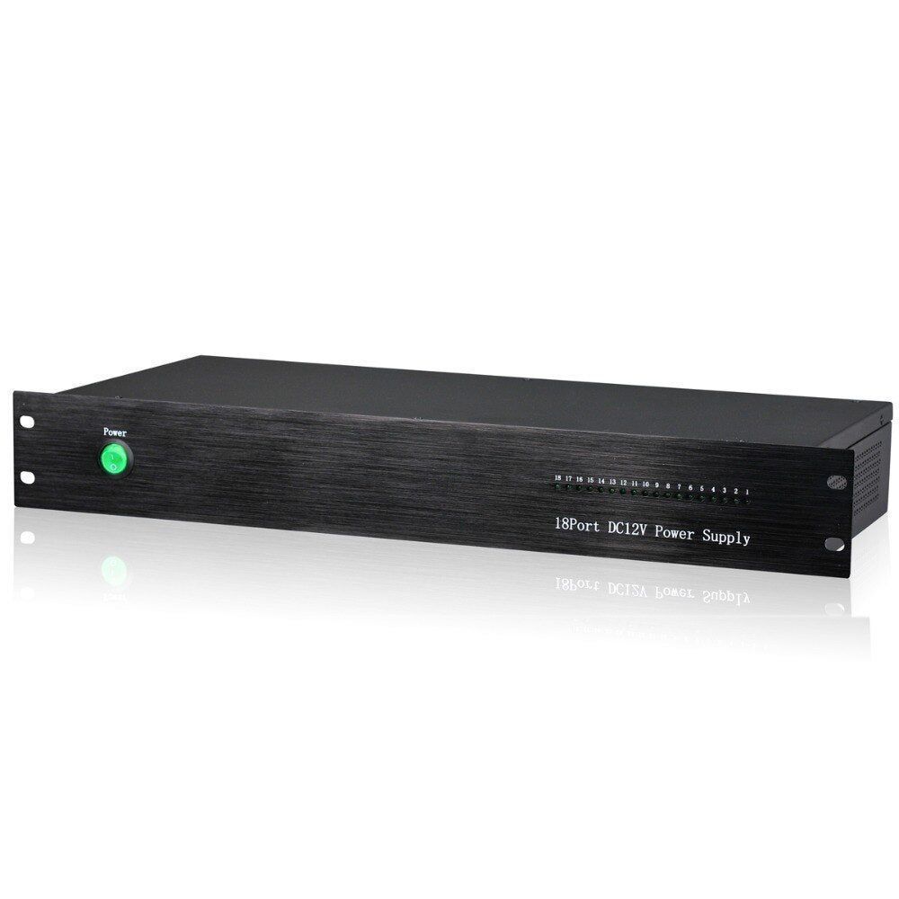 iSecure CP1218-30A-1.5U 1.5U 12VDC 30A 18-Channel Rackmount Power Dist ...