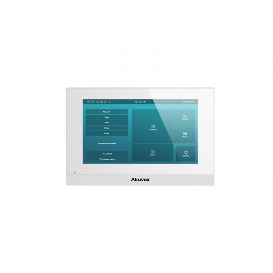 C313W-White - Akuvox 7" indoor monitor- Standard version+ Wifi-White ...